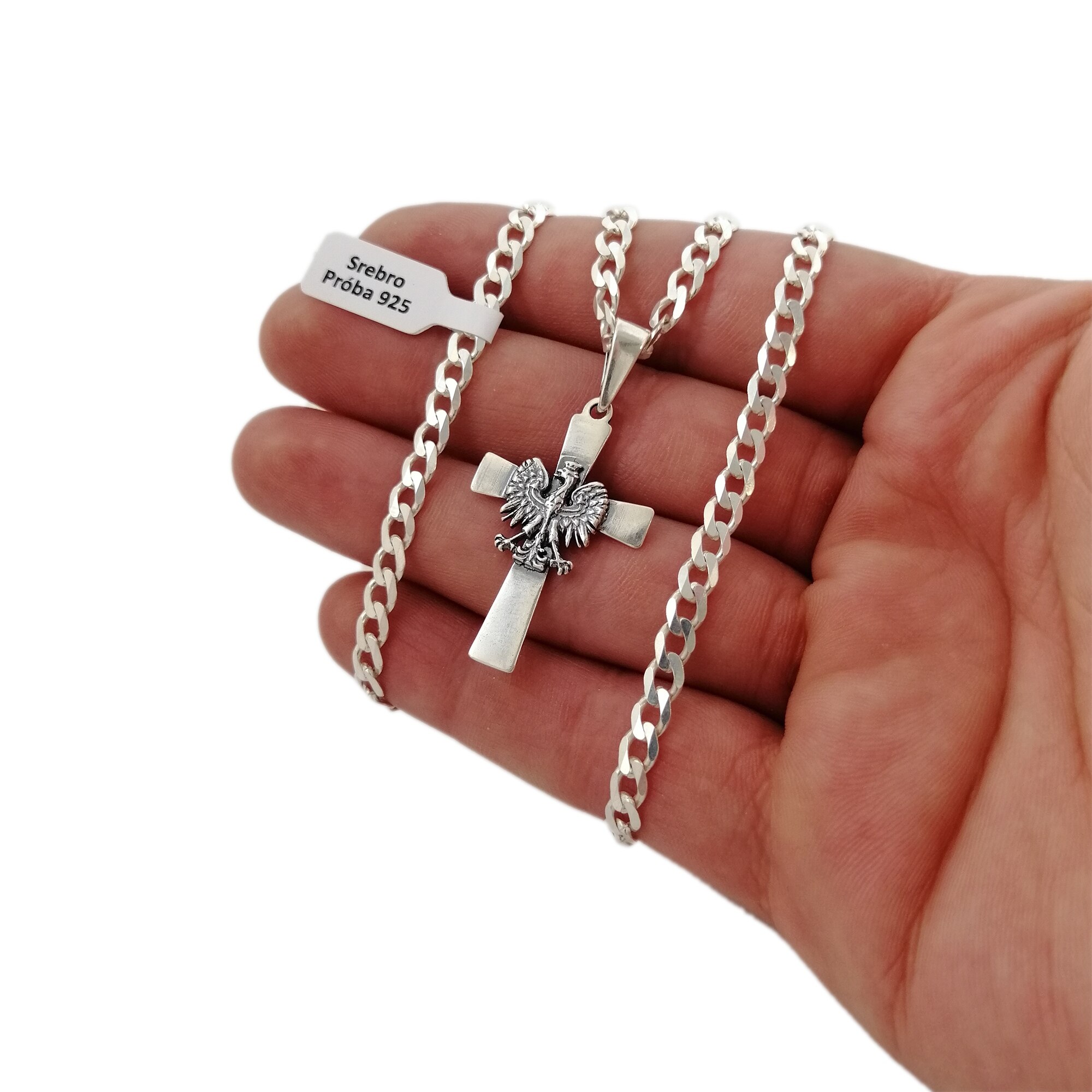 Colier cu pandantiv tip cruce, Golden-Celebrity, Argint 925 - eMAG.ro