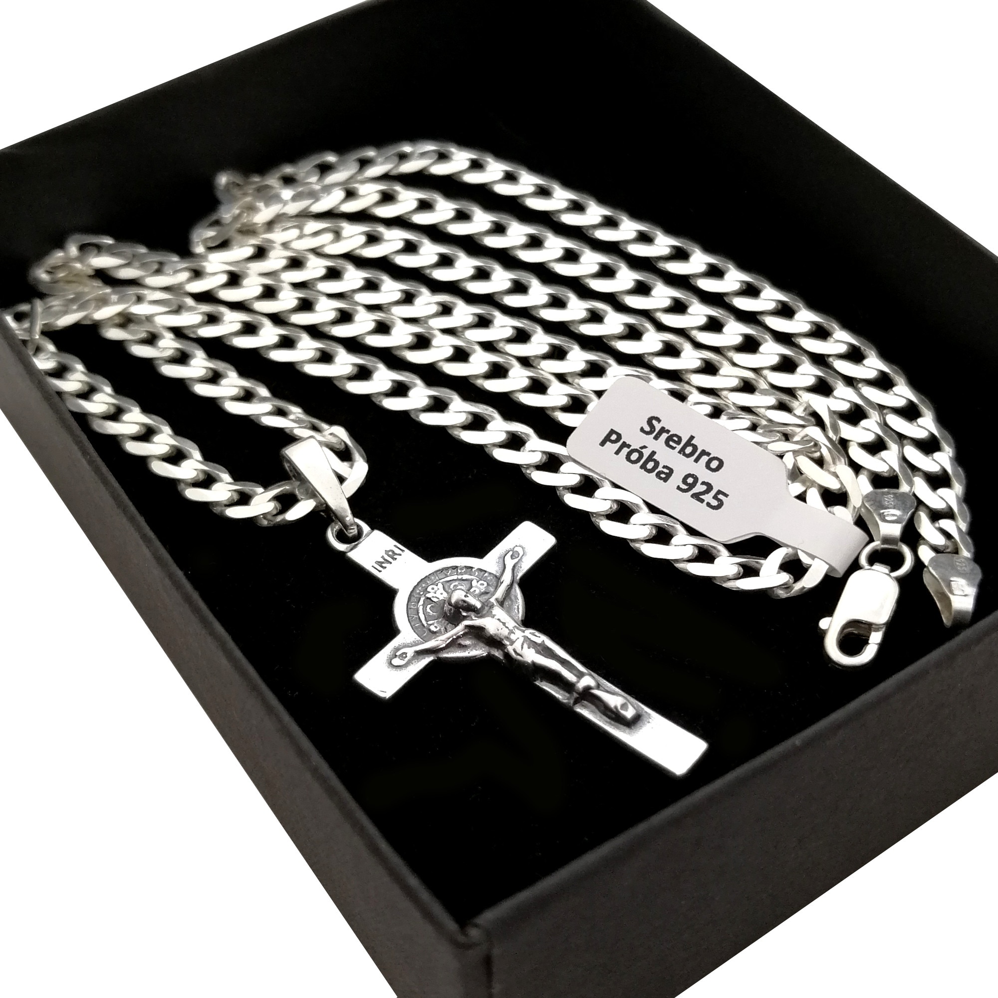 Lantisor barbati, Golden-Celebrity, Argint 925, Pandantiv cruce ...