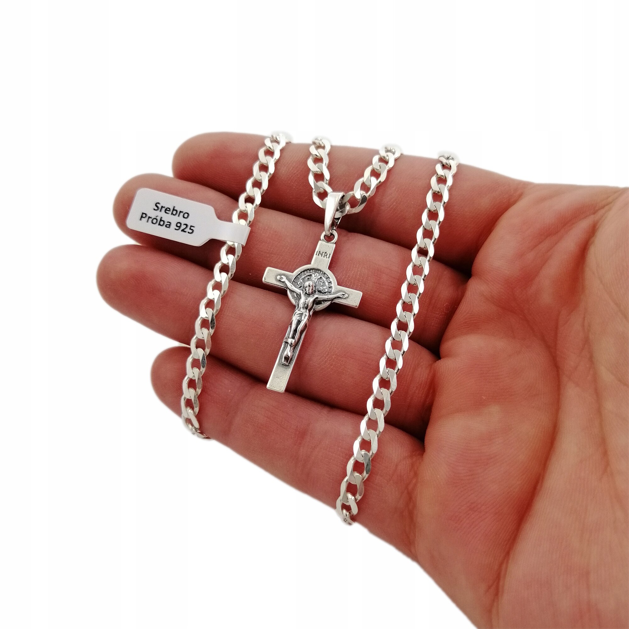 Lantisor barbati, Golden-Celebrity, Argint 925, Pandantiv cruce ...