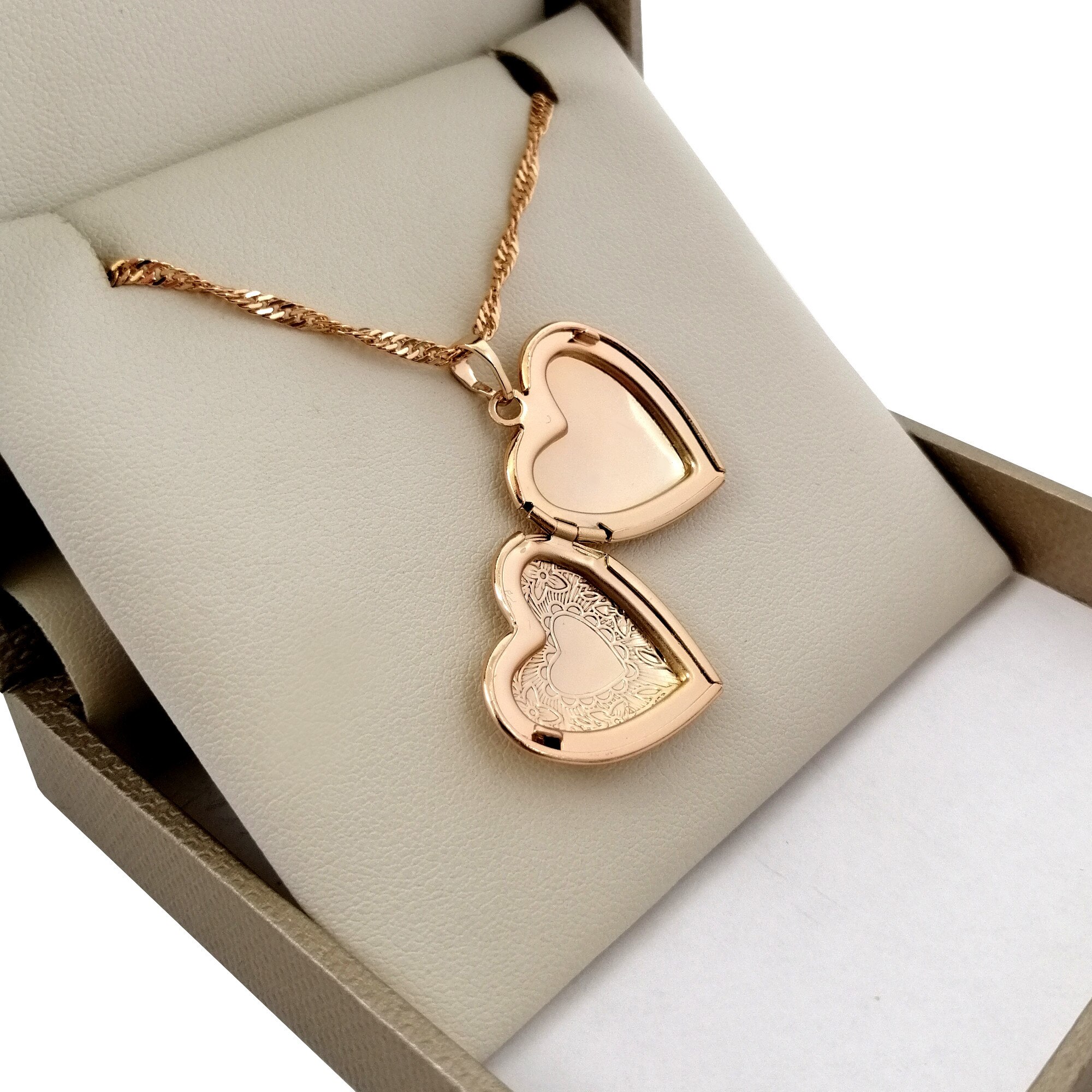 Colier cu pandantiv tip inima, Golden-Celebrity, Otel, Placat cu aur ...