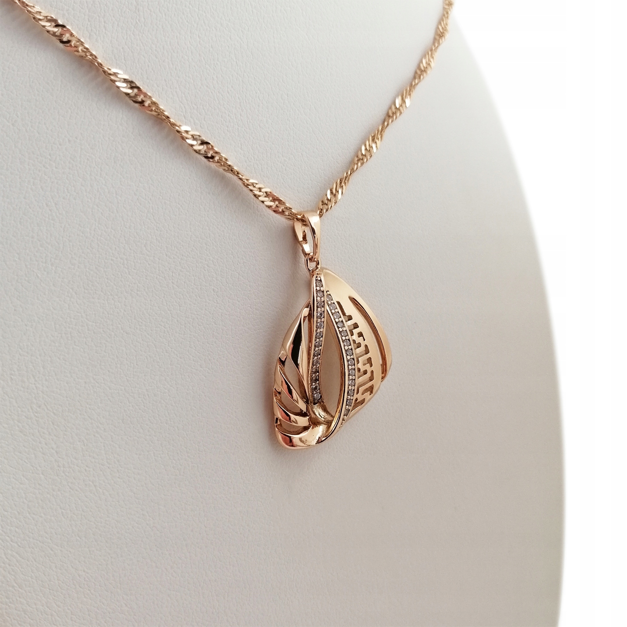 Colier din otel chirurgical placat cu aur 18 k, Golden-Celebrity, Auriu ...