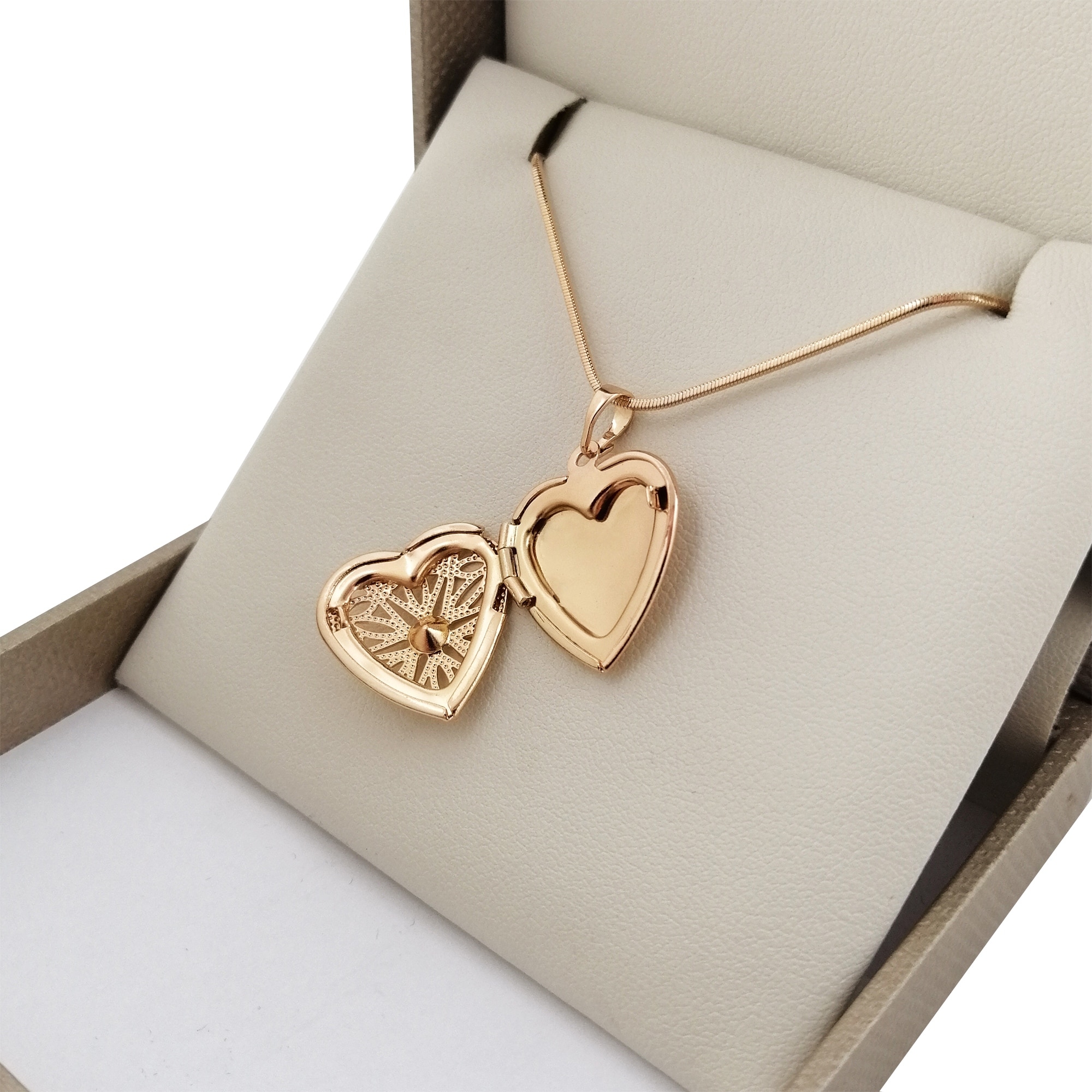 Colier cu pandantiv tip inima, Golden-Celebrity, Otel, Placat cu aur ...