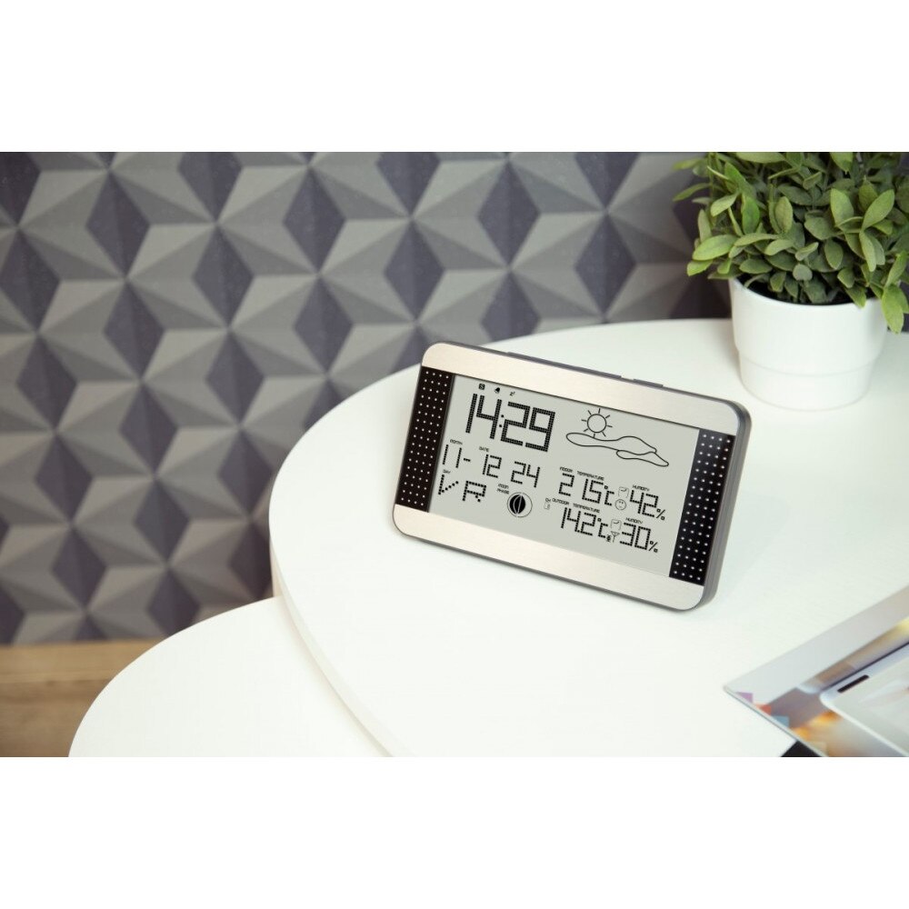 Termometru meteo, Alecto, Cu senzor wireless, Argintiu - eMAG.ro