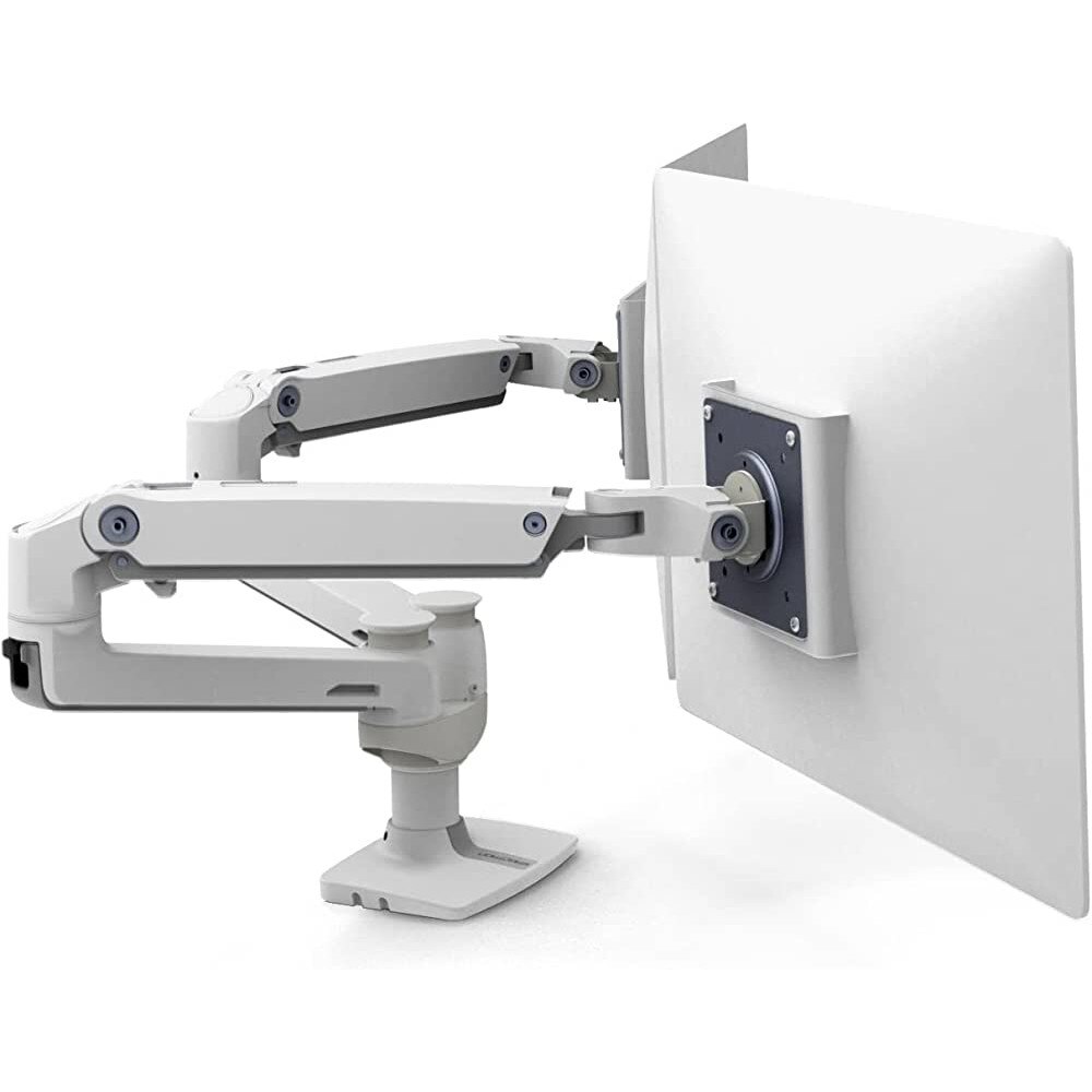 Stand monitor, Ergotro, LX Dual Side-by-Side, Alb - eMAG.ro