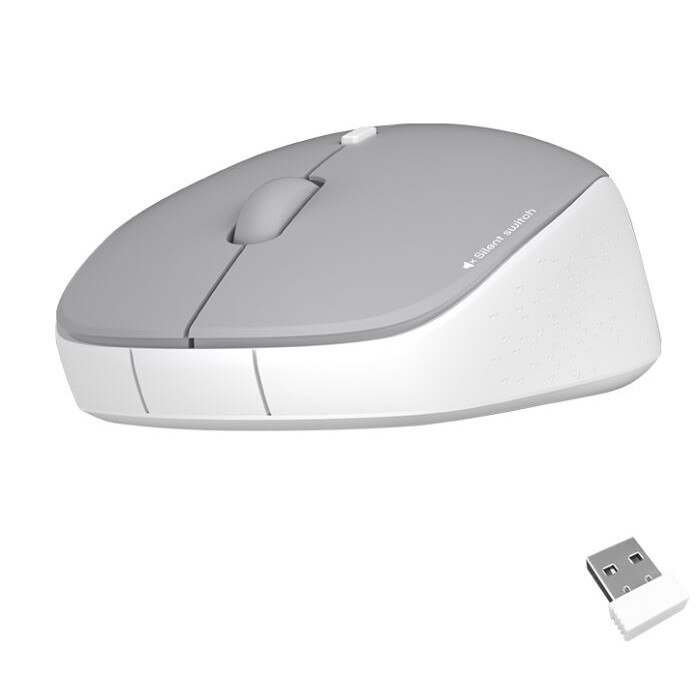 Mouse fara fir, Act, 1600 dpi, Alb/Gri - eMAG.ro