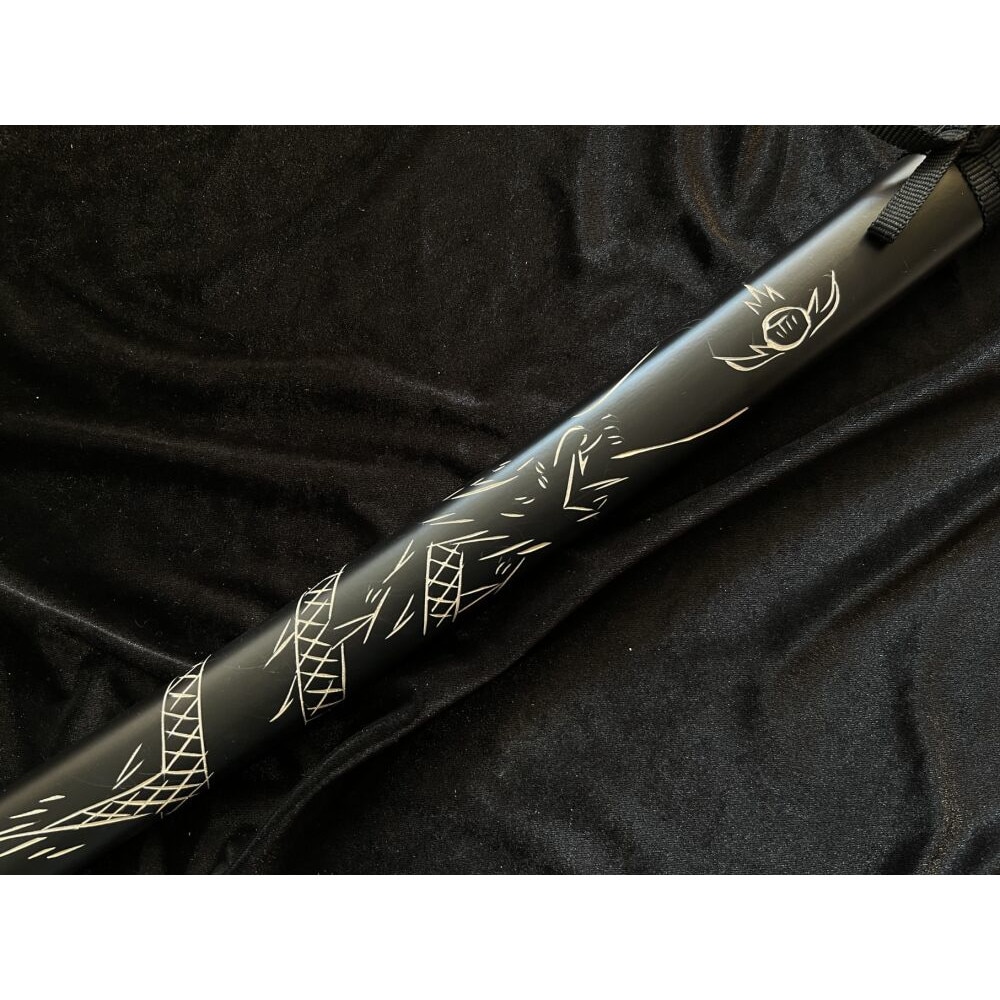 Sabie Katana cu Teaca Dragon Negru, Otel carbon, Lemn Tare, 92cm ...