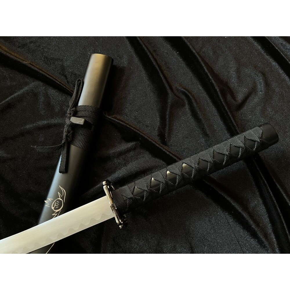 Sabie Katana cu Teaca Dragon Negru, Otel carbon, Lemn Tare, 92cm ...