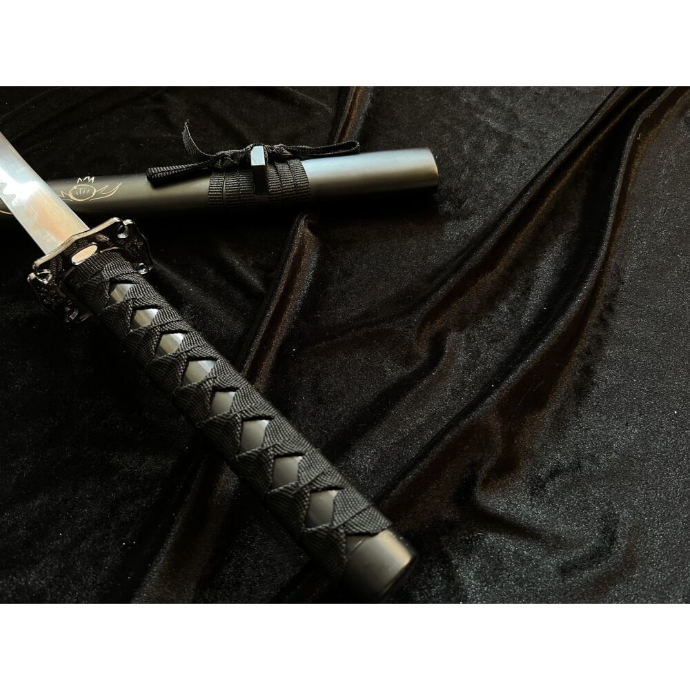 Sabie Katana cu Teaca Dragon Negru, Otel carbon, Lemn Tare, 92cm ...