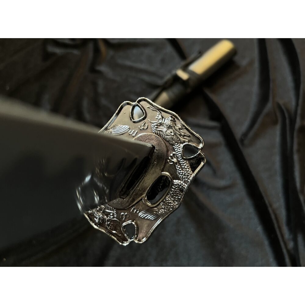 Sabie Katana cu Teaca Dragon Negru, Otel carbon, Lemn Tare, 92cm ...