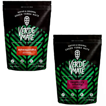 Чай Yerba Mate, Green Mate Green 1kg, Ashwagandha, Raspberry MIX 2 x ...