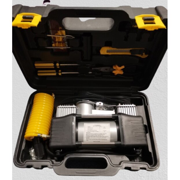 Compresor auto profesional, kit vulcanizare cu 2 cilindri plus ...