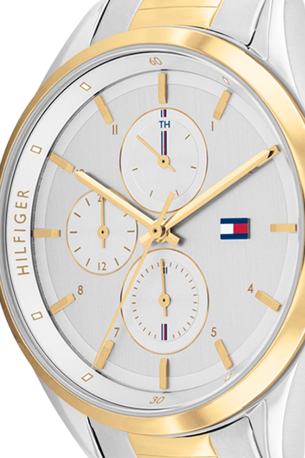 Tommy Hilfiger, Часовник от неръждаема стомана с лого, Сребрист ...