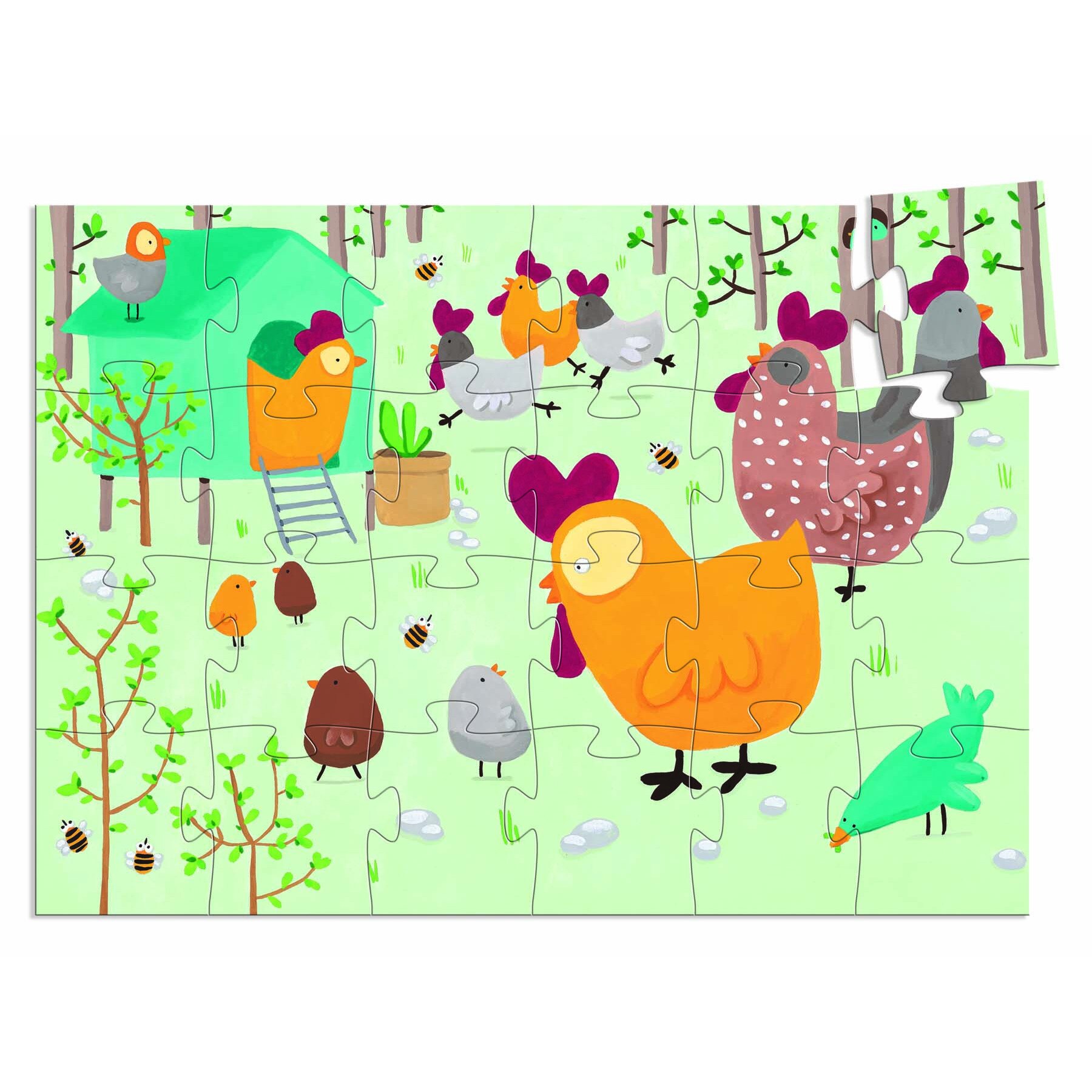 Puzzle Djeco - Closca cu pui - eMAG.ro