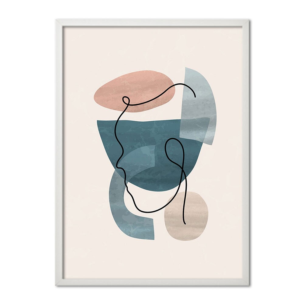 Poster rama - Modele geometrice 50x70, rama alba - eMAG.ro