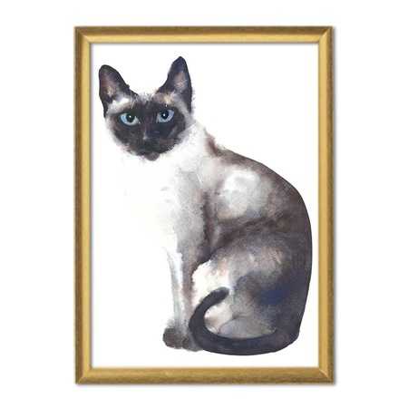Poster cu sau fara rama - Cat 30x40 Gold Wood - eMAG.ro