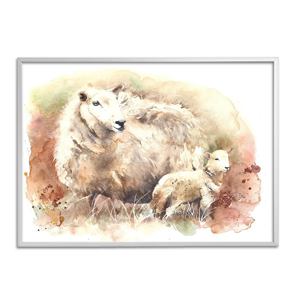 Poster - Oaia cu Miel, 50x40, Aluminiu - eMAG.ro