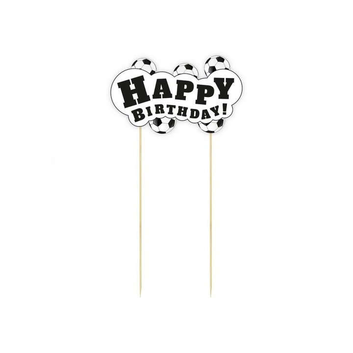 Topper pentru tort happy birthday model fotbal - eMAG.ro