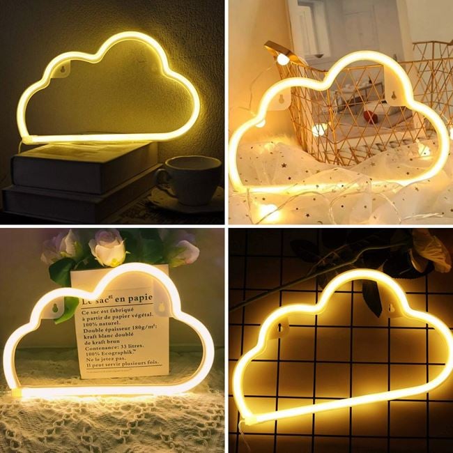 Tub LED sub forma de nor, conectare usb, 30x18.5x1.3 - eMAG.ro