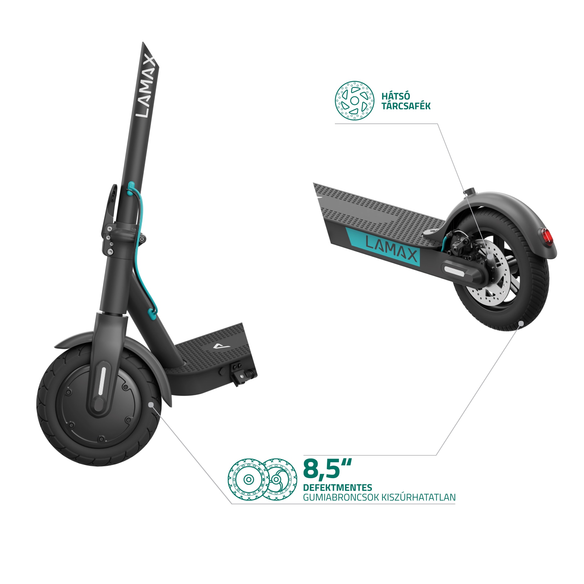 LAMAX S7500 Plus Elektromos roller, max 25 km/h, max távolság 25 km ...