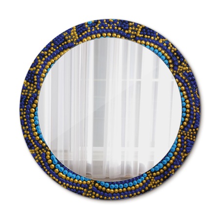 Стенно огледало, Coloray, Декоративна композиция, Кръгло, Черно, рамка ...