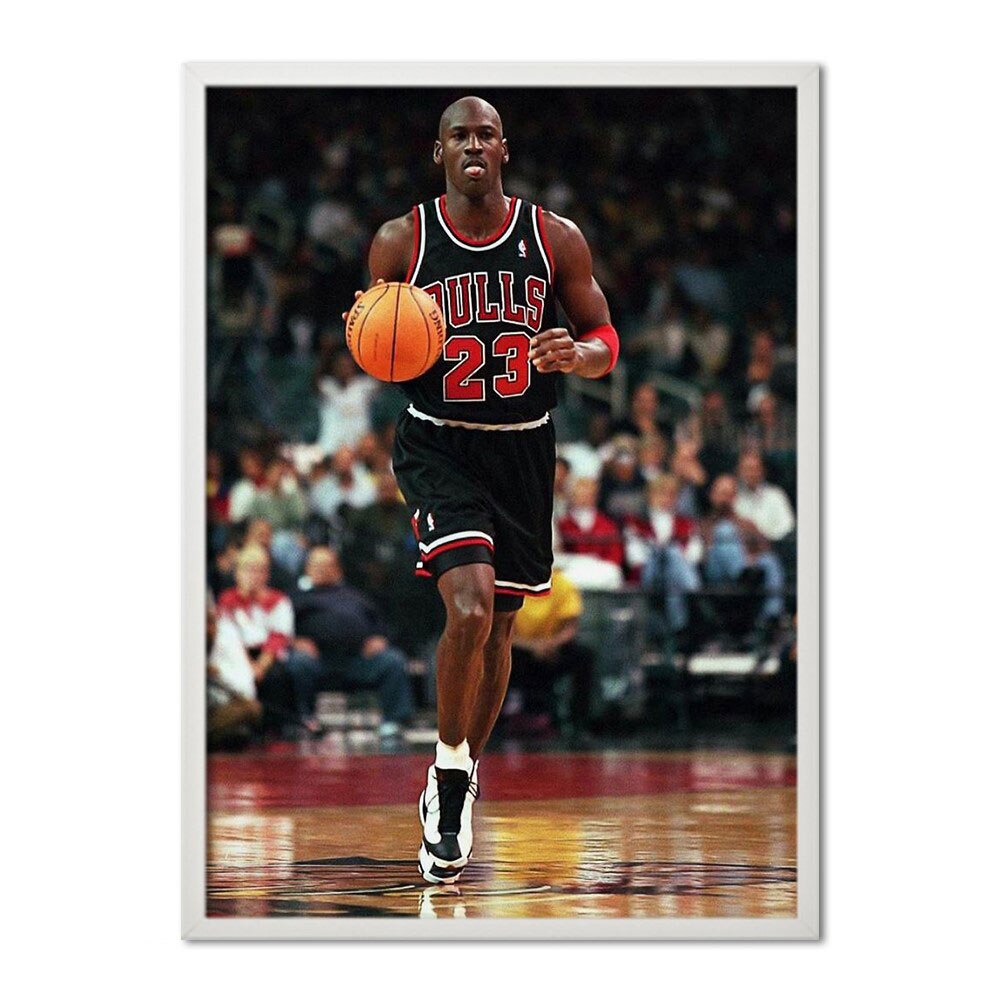 Poster inramat - Michael Jordan Alone 21x30 Lemn alb - eMAG.ro