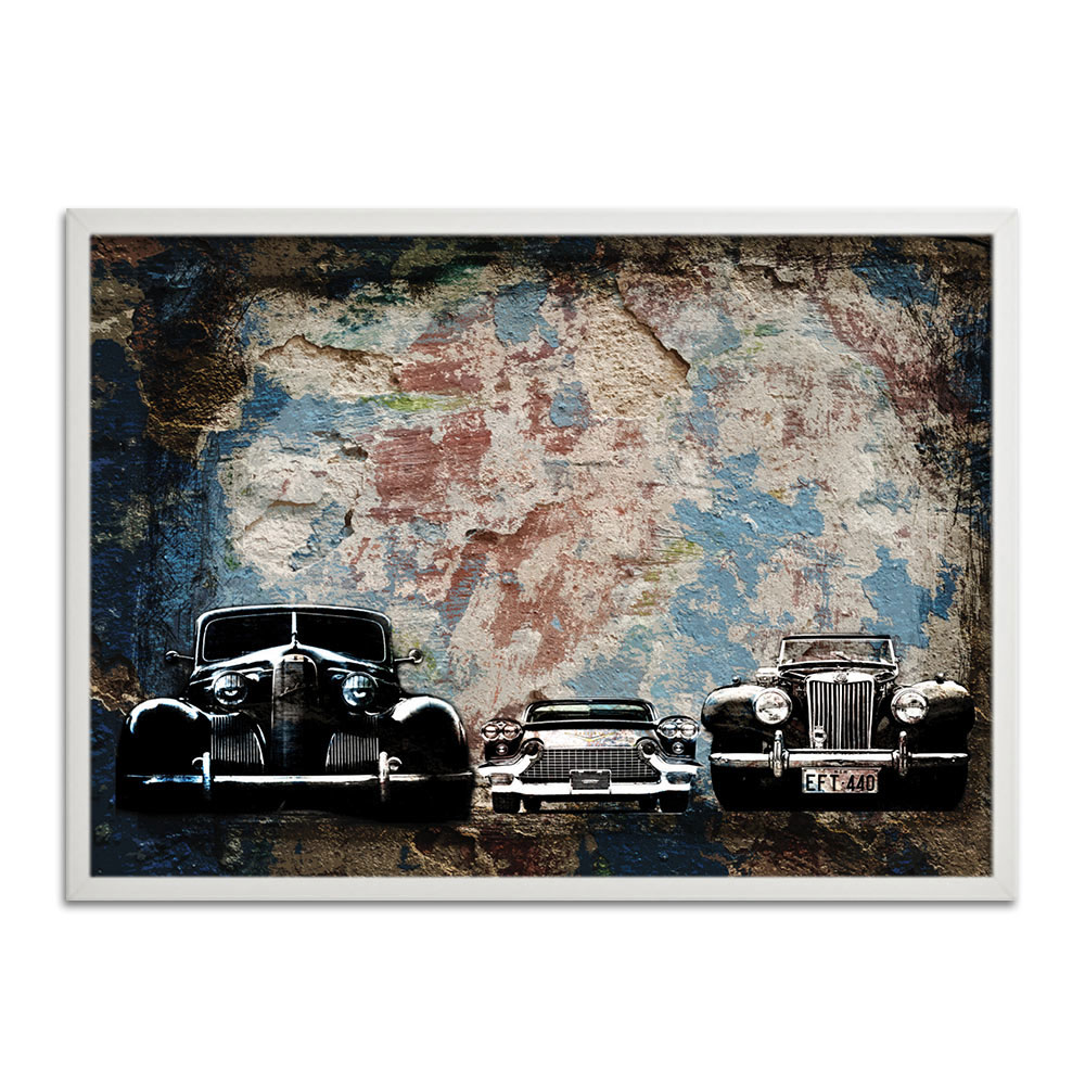 Poster - Masini de epoca 30x21 Rama alba - eMAG.ro