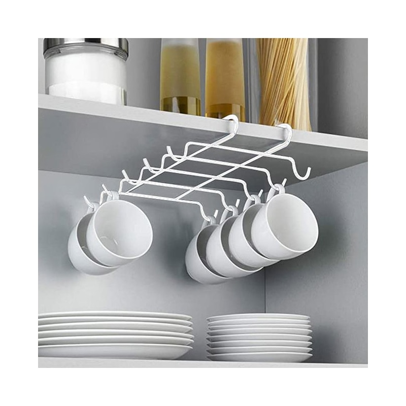 Suport cesti, Metal, 28x14x6cm, Alb - eMAG.ro