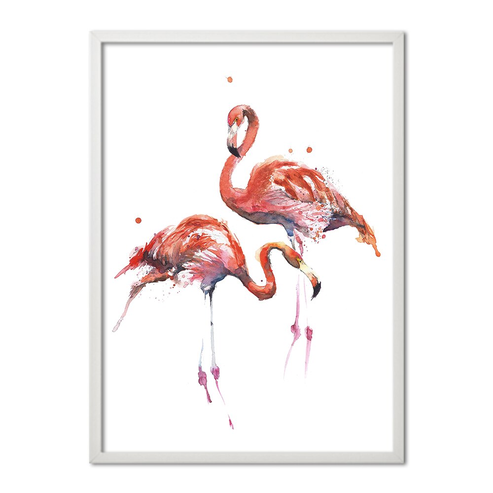 Poster - Flamingo 2 50x70 Rama alba - eMAG.ro