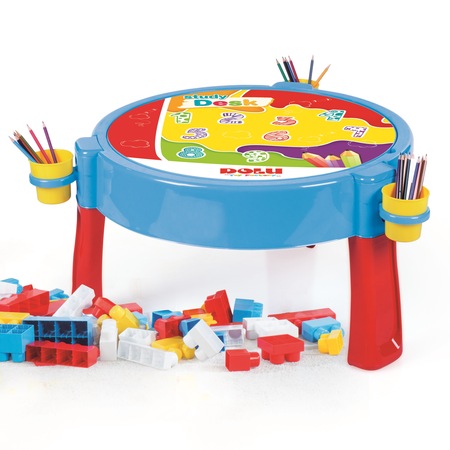Masuta de joaca 2 in 1 Dolu - 100 cuburi, multicolor - eMAG.ro