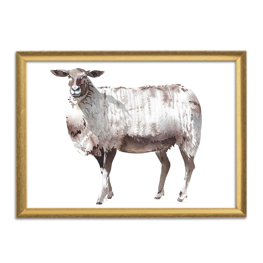 Poster - Oaia 40x30 Lemn auriu - eMAG.ro