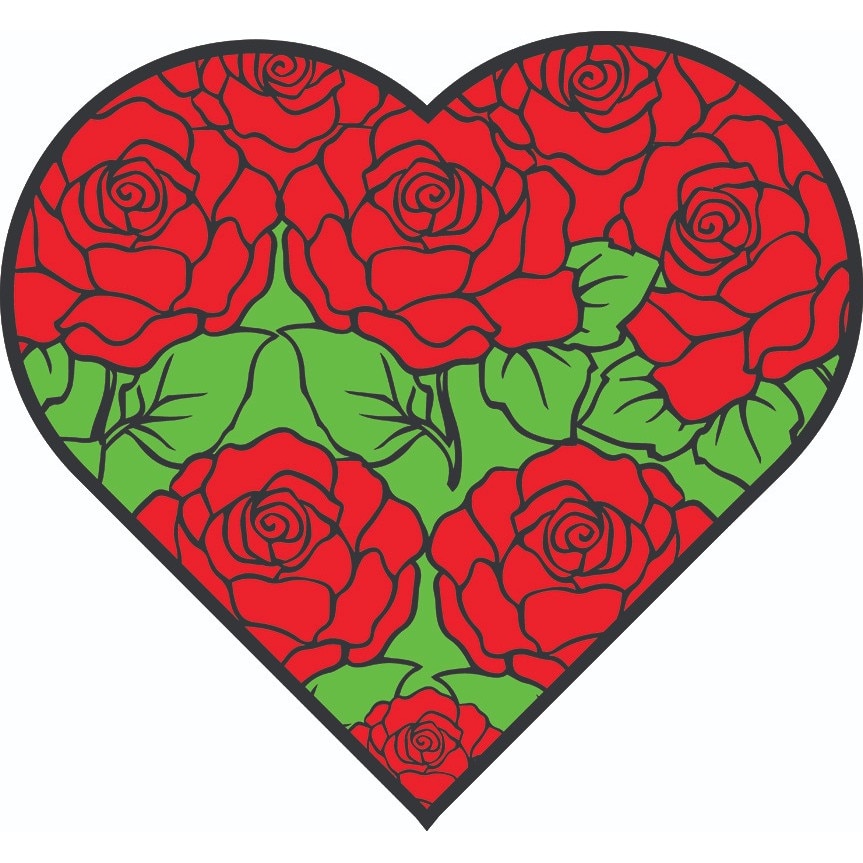 Sticker decorativ, Inima, Rosu, 64 cm, 7199ST-1 - eMAG.ro