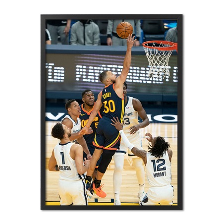 Tablou Stephen Curry On Air, 21x30 cm, Negru - eMAG.ro