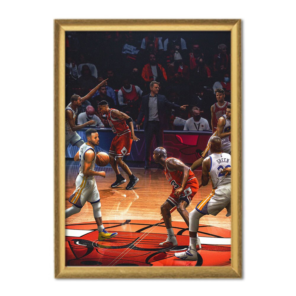 Poster cu rama - Stephen Curry 5 30x40 Lemn auriu - eMAG.ro