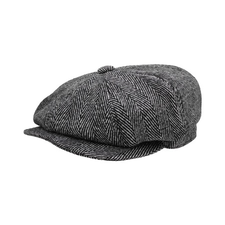 Sapca barbati, A&K, Textil, Peaky Blinders, Gri/Negru, 58 cm - eMAG.ro