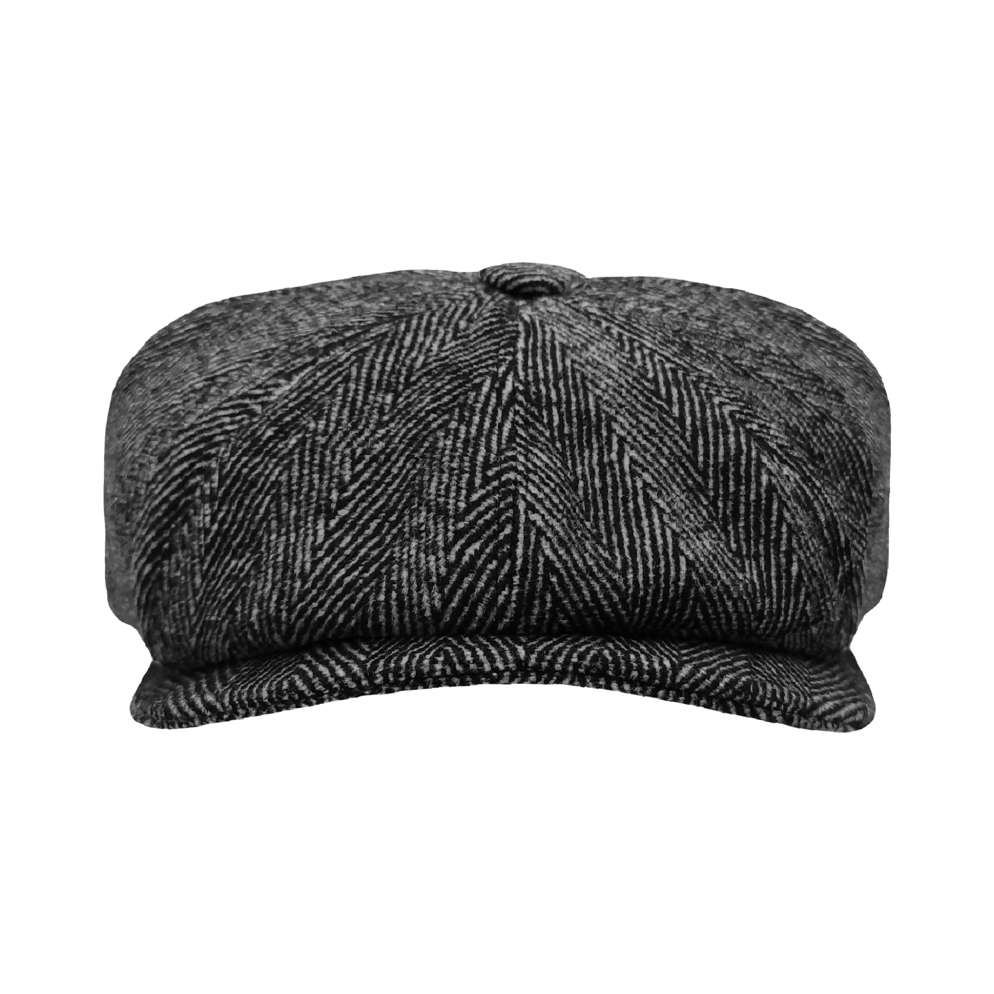 Sapca barbati, A&K, Textil, Peaky Blinders, Gri/Negru, 58 cm - eMAG.ro
