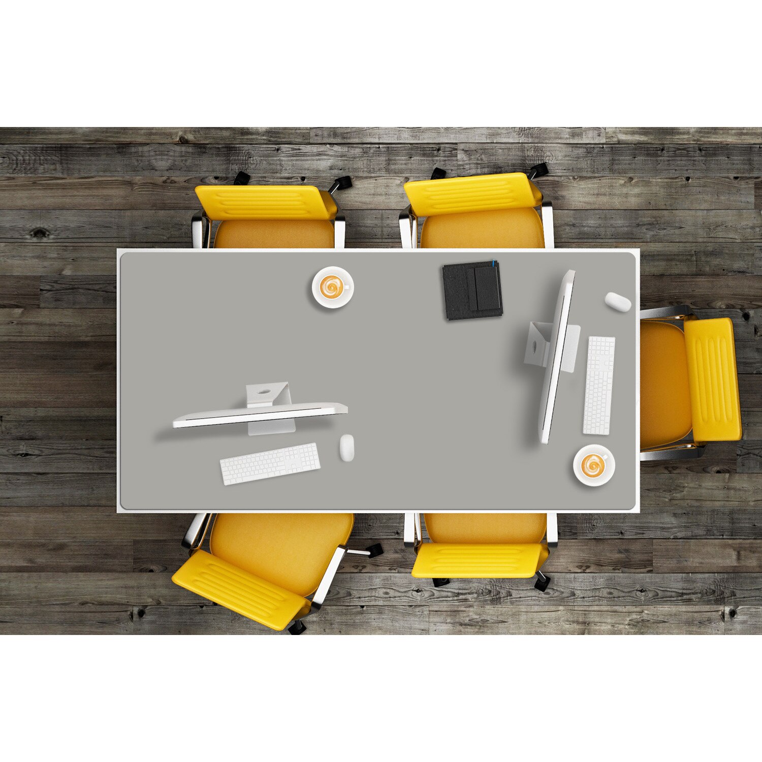 Mapa birou, din PVC, pentru protectie birou, Gri bej, 120 cm x 60 cm ...