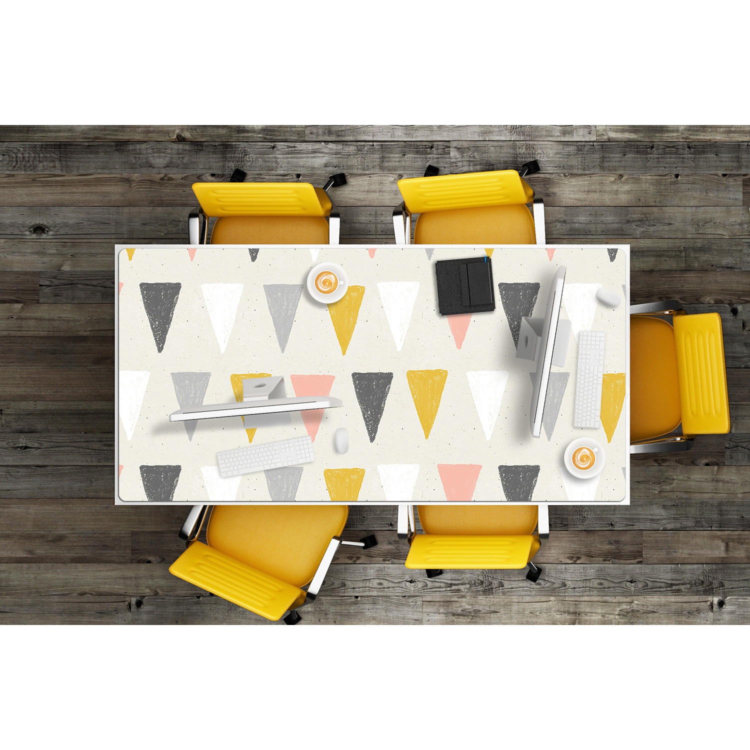 Mapa birou, din PVC, pentru protectie birou, Un Model Triunghiular ...