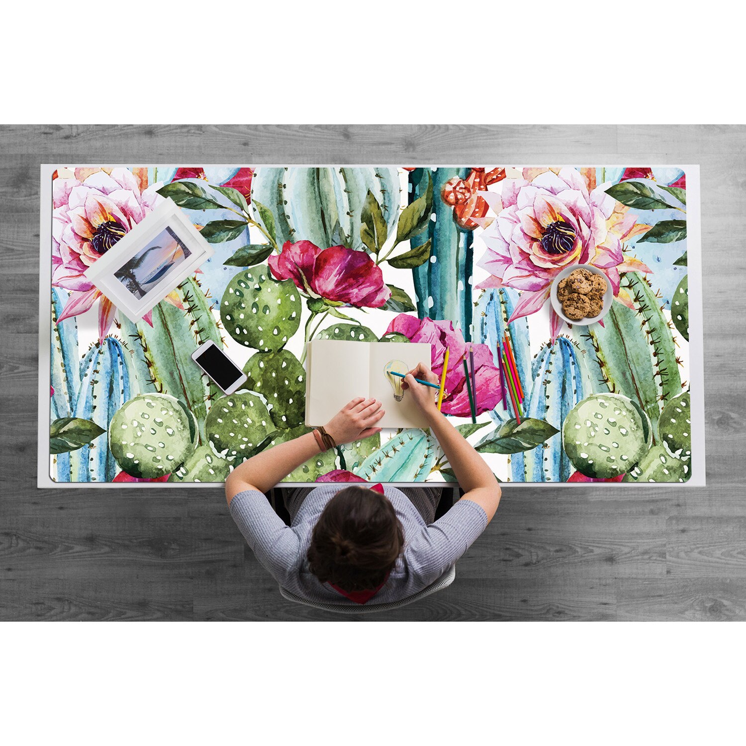 Mapa birou, din PVC, pentru protectie birou, Gradina Tropicala ...