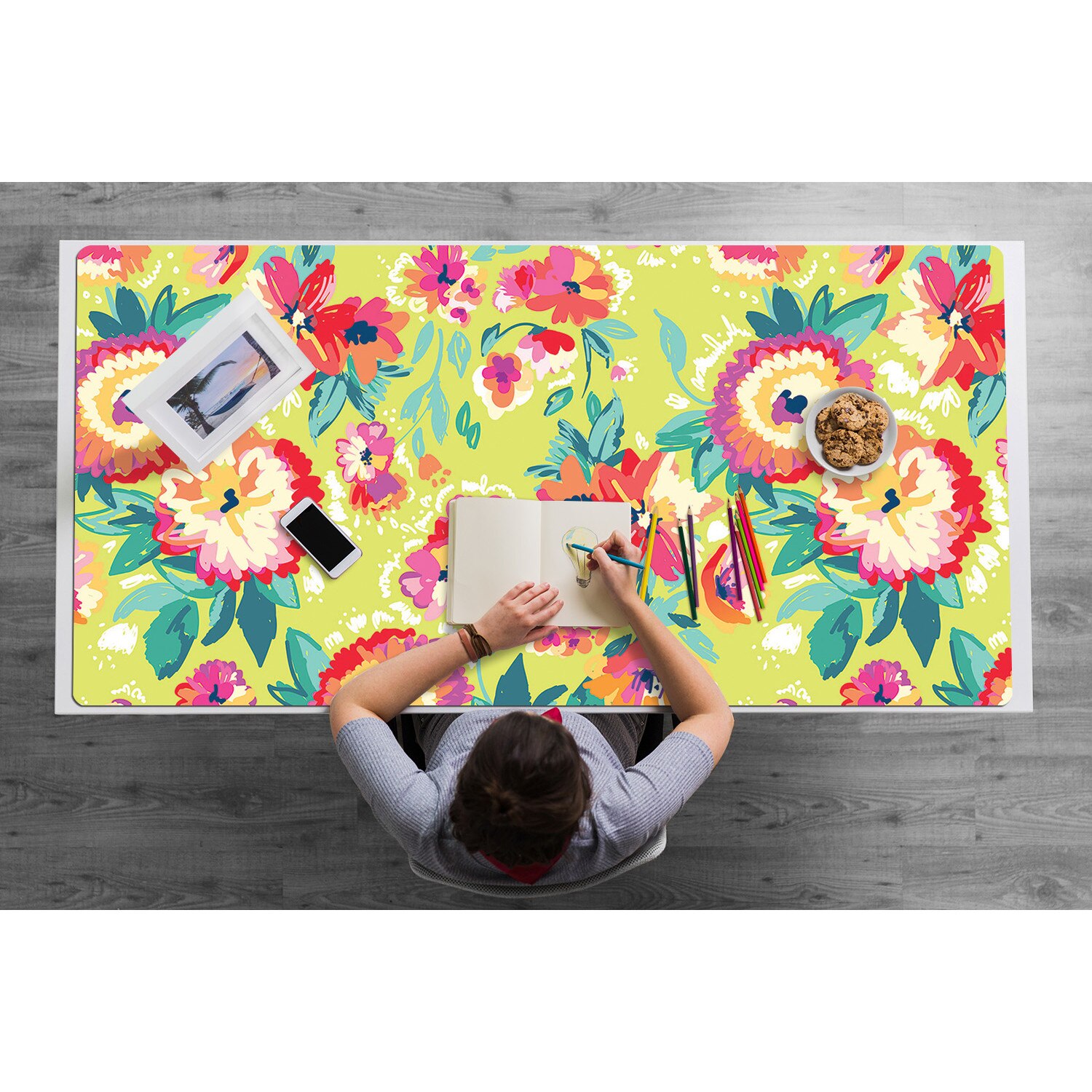 Mapa birou, din PVC, pentru protectie masa, Gradina Cu Flori ...