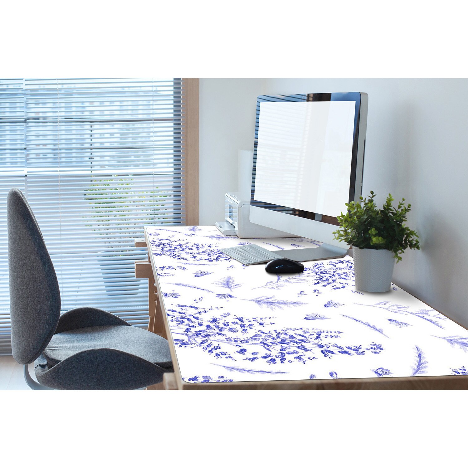 Mapa birou. din PVC. pentru protectie birou. Acuarela Lavanda. Albastru ...