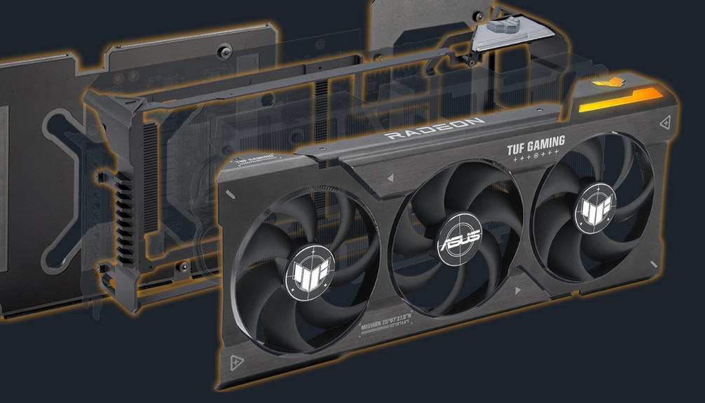 Placa video Asus Radeon® RX 7900XT TUF Gaming OC, 20GB GDDR6, 320-bit ...