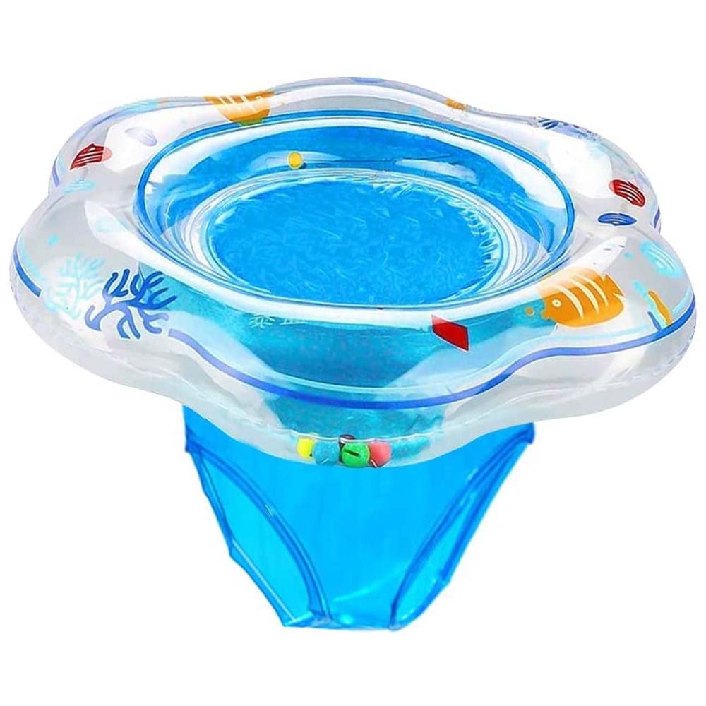 Colac de inot pentru bebelusi, PVC, 6-36 de luni, Albastru - eMAG.ro