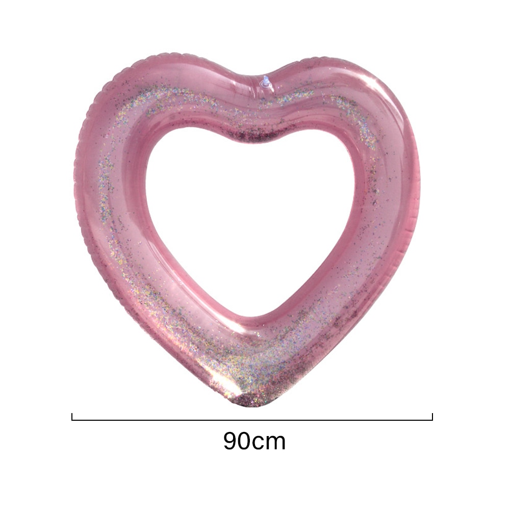 Colac de inot gonflabil, Adulti, Inima, Roz, 90cm - eMAG.ro