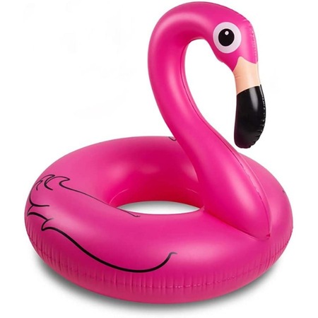 Colac de inot gonflabil, Flamingo, Roz, 116 cm - eMAG.ro