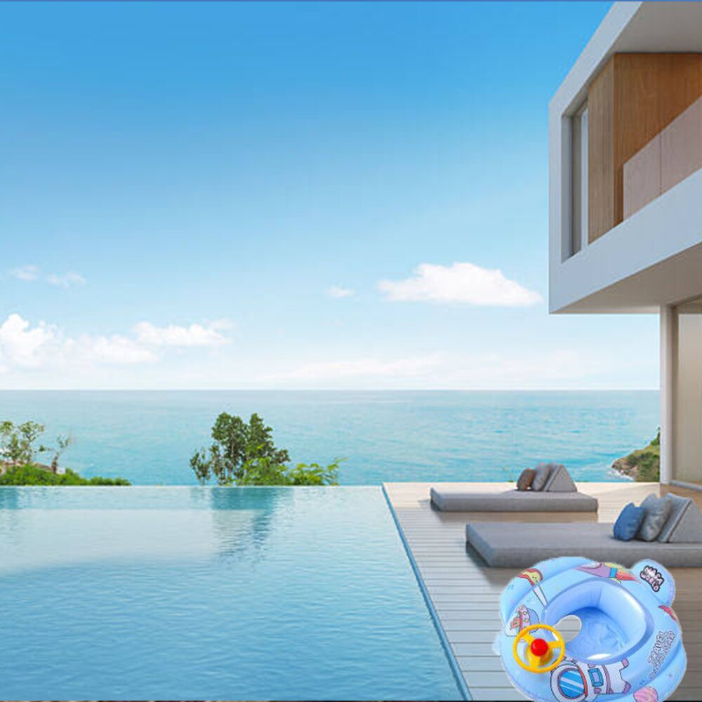 Colac piscina de inot gonflabil pentru bebelusi, Volan cu claxon ...