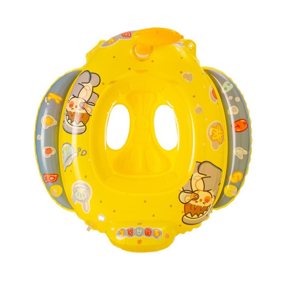 Colac de inot gonflabil pentru copii, Pistol cu apa, Barca, Galben ...