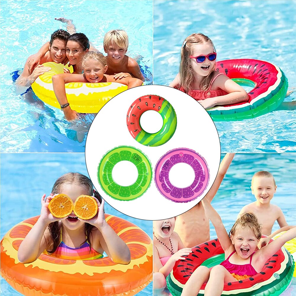 Set 3 colaci inot, PVC, 73 cm, Multicolor - eMAG.ro