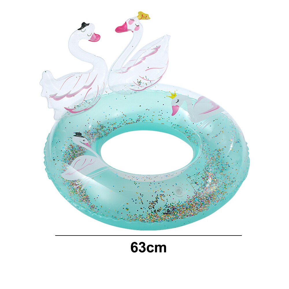 Colac inot gonflabil, PVC, Model lebada, 63 cm, Albastru/Alb - eMAG.ro