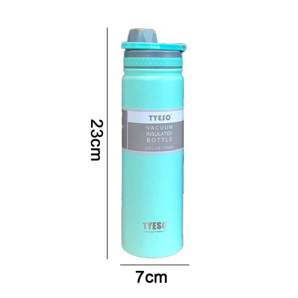 Termos Skinny Shaker, Tyeso, Inox, 530 ml, Verde - eMAG.ro