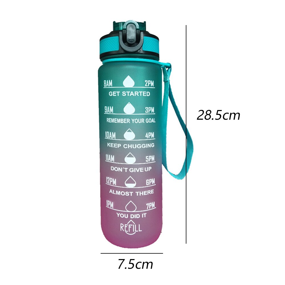 Sticla de apa, Plastic, 1L, Verde - eMAG.ro